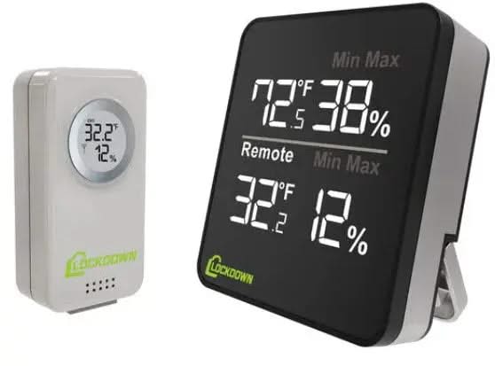 Advanced Digital Hygrometer with Remote Sensor, Backlit Display and ...