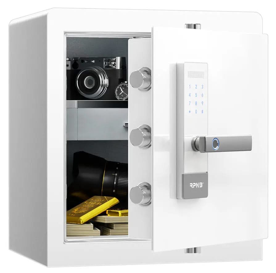 RPNB RPHS45W | White Fingerprint Home Safe with Touch-Screen Keypad ...